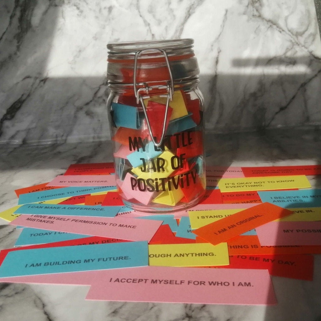 Little Jar of Positivity Happiness & Positive Vibes Wellness | Etsy