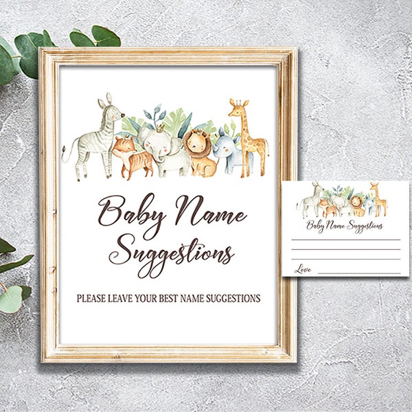 Name Suggestion Card - Etsy