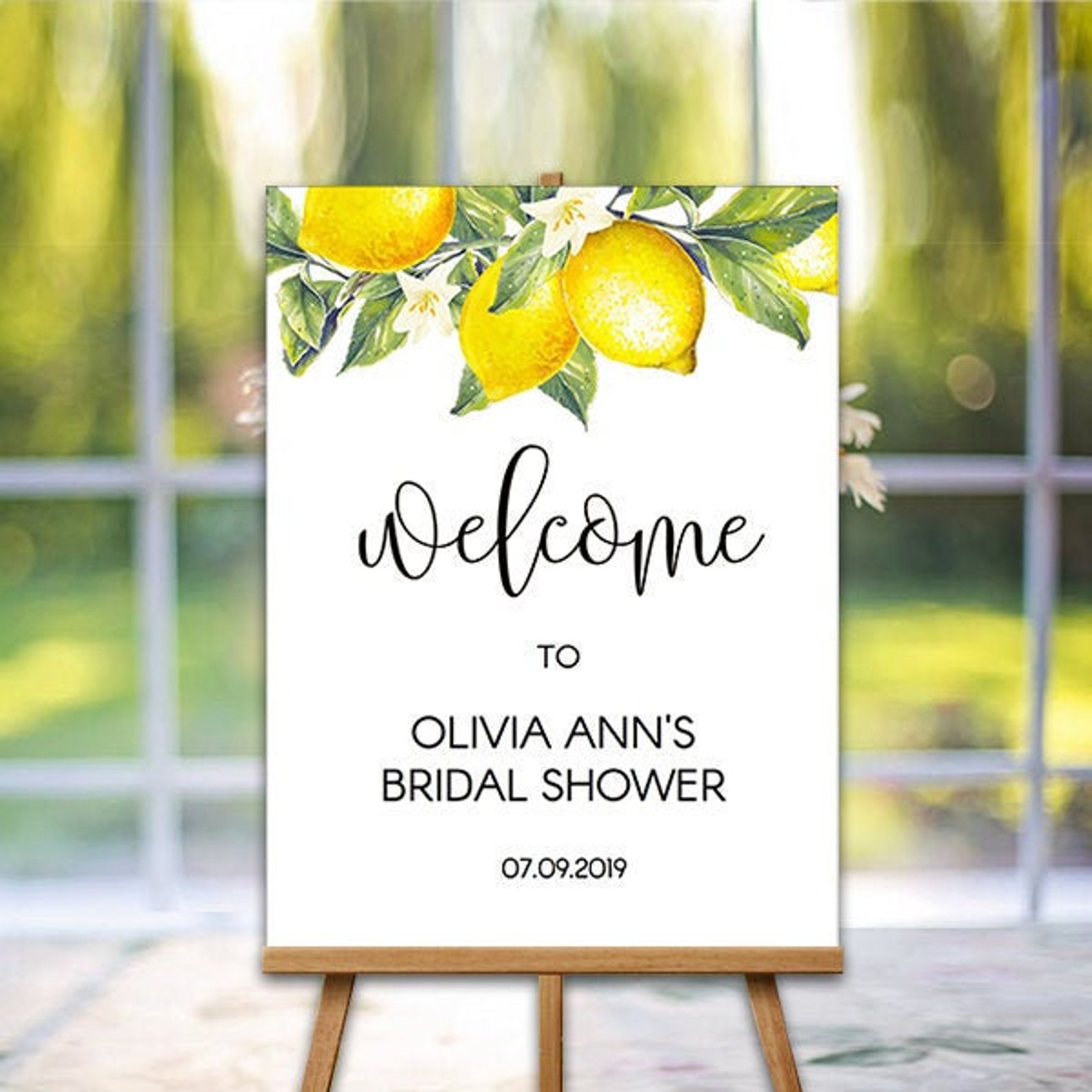 Lemon Welcome Sign Citrus Welcome Poster editable lemon | Etsy