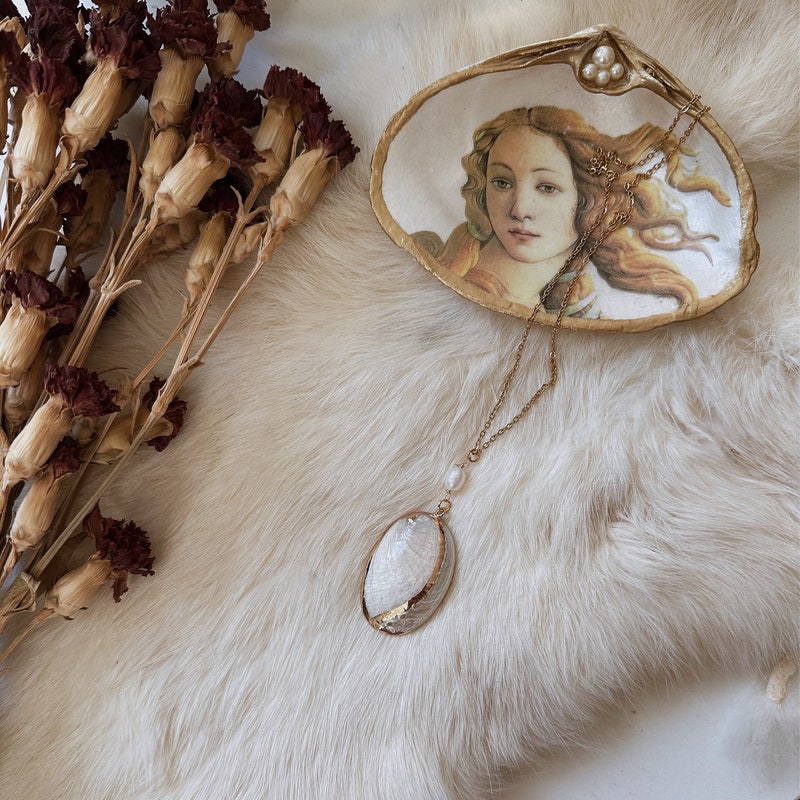 Olive Shell Pendant - Etsy