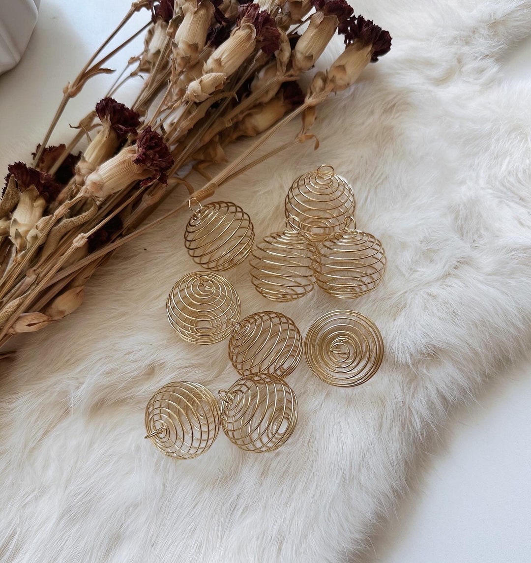 Gold Cage Crystal Holder, Crystal Holder, Crystal Necklace, Crystal ...