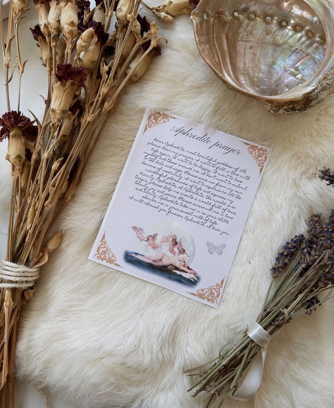 Aphrodite Altar Prayer Card 4”x5”, Aphrodite Card, Aphrodite Altar ...