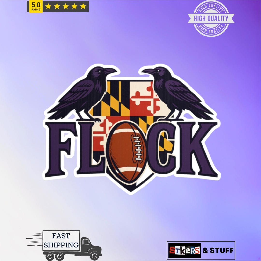 Baltimore Ravens Sticker: Fan Art Vinyl Decal - Etsy UK