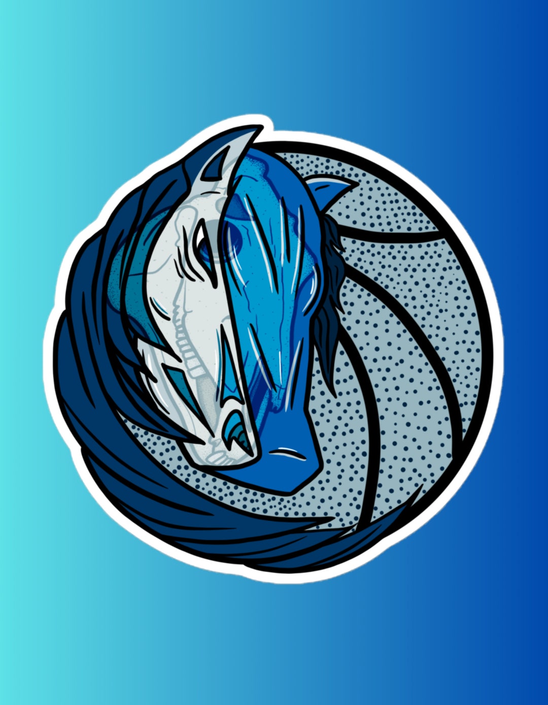 Dallas Basketball Sticker | Mavericks Fan Art | Decal - Etsy