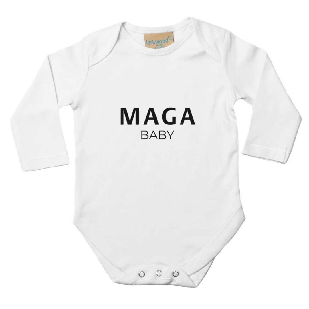 MAGA Baby: Classic Baby Long Sleeve Bodysuit White - Etsy