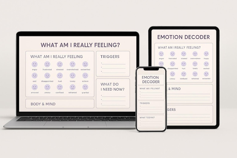 Emotion Decoder Planner – Printable Emotional Journal for Self ...