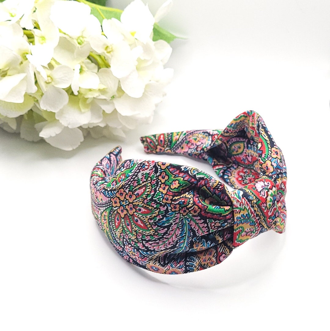 Paisley Flat Knot Headband, Turban, Handmade Alice Band, Hairband ...