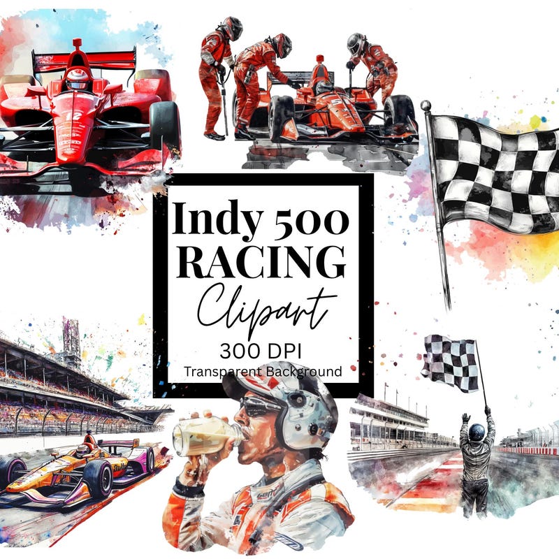 Indy 500 Clipart - Etsy