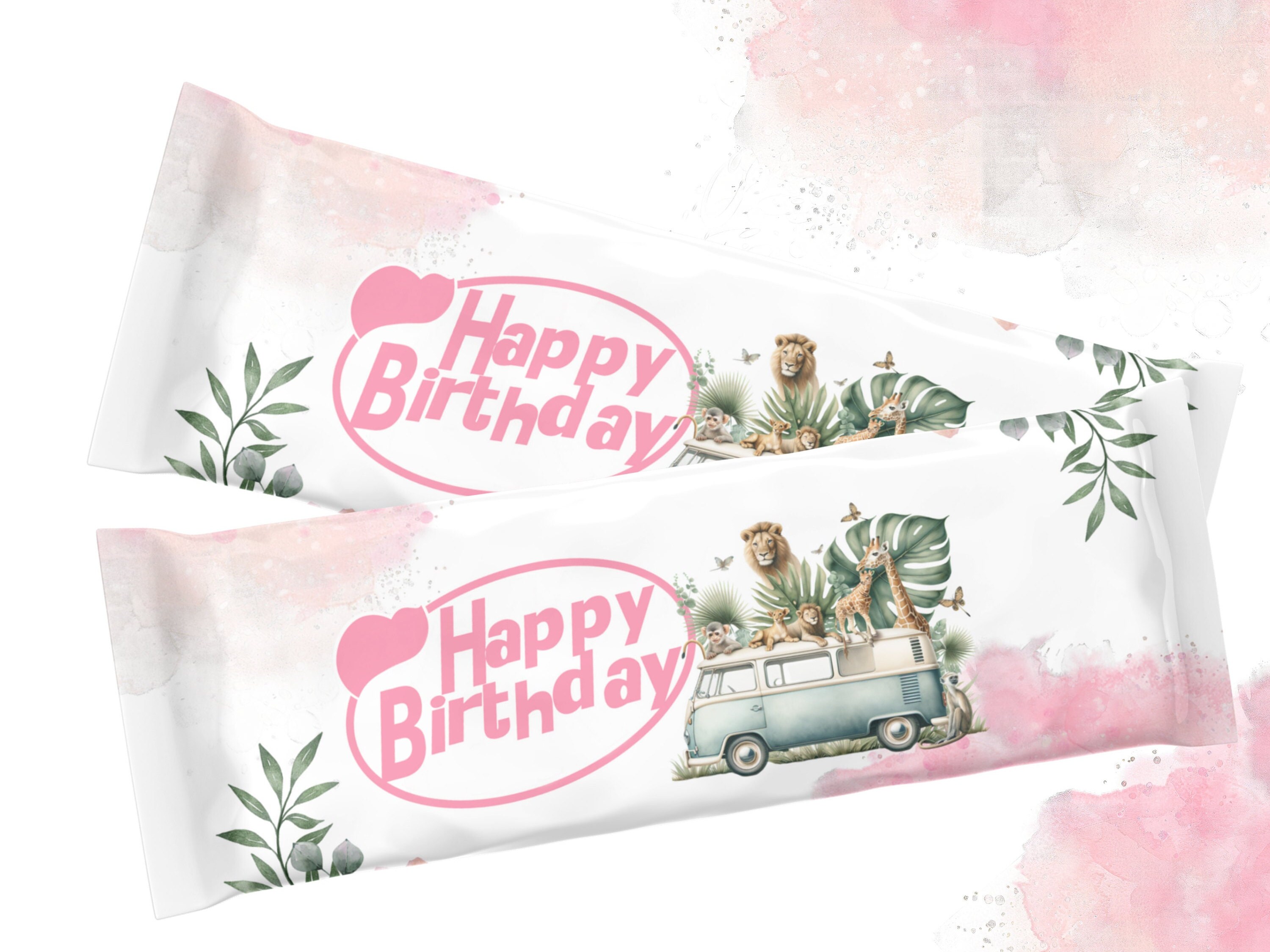 Safari Birthday Chocolate Wrapper: Printable Kit Kat Style (digital ...
