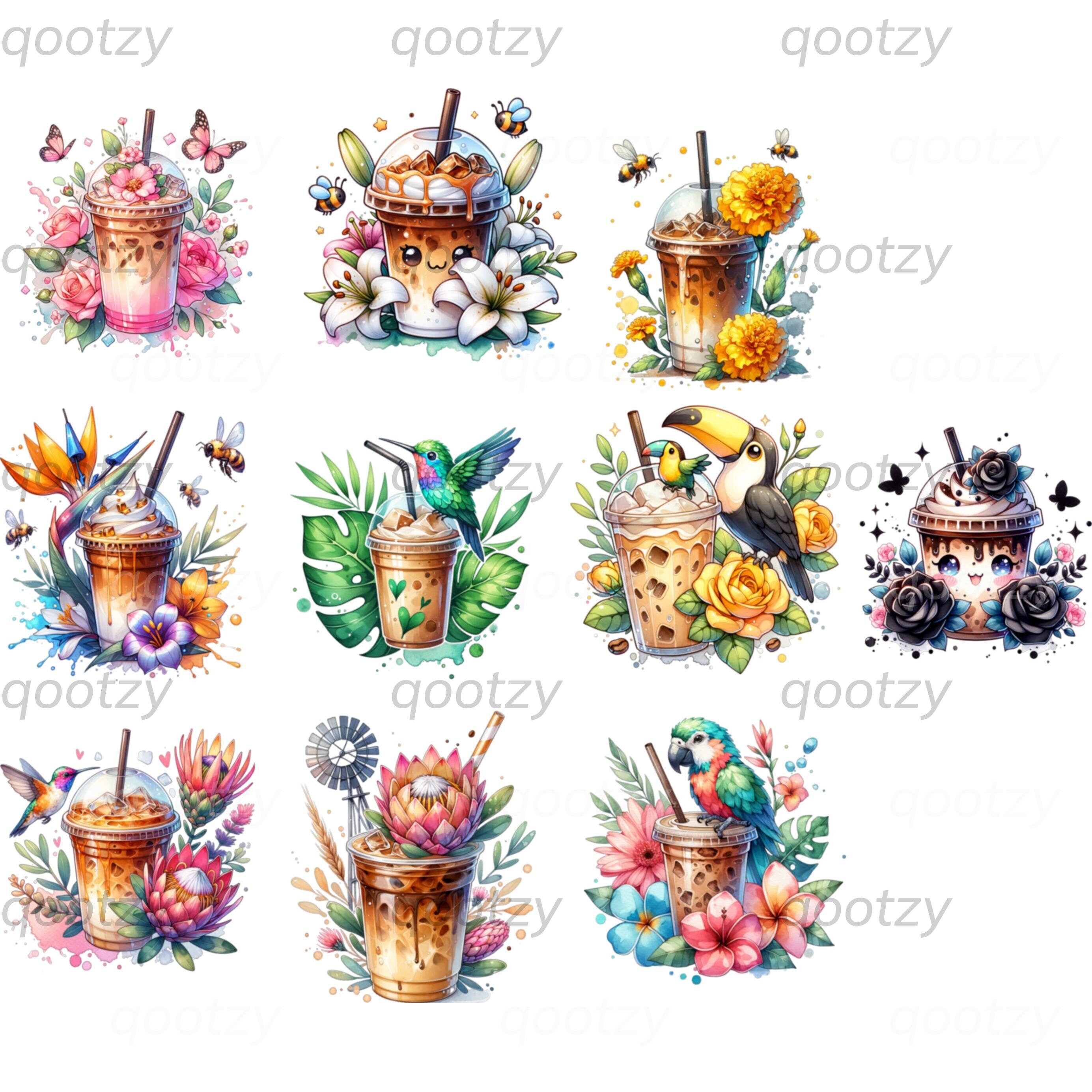Cute Watercolor Coffee Clipart Bundle Cafe Coffee Clipart Coffee Lover ...