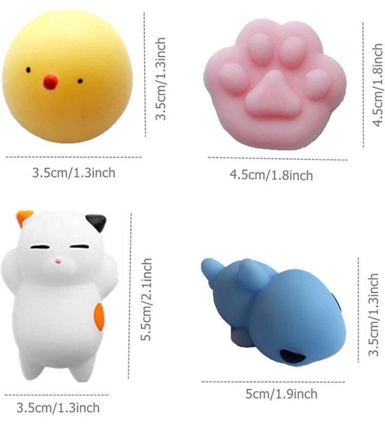 Mini Moji Fidget Toy Small Mochi Squishy Toys for Party Bag Fillers ...