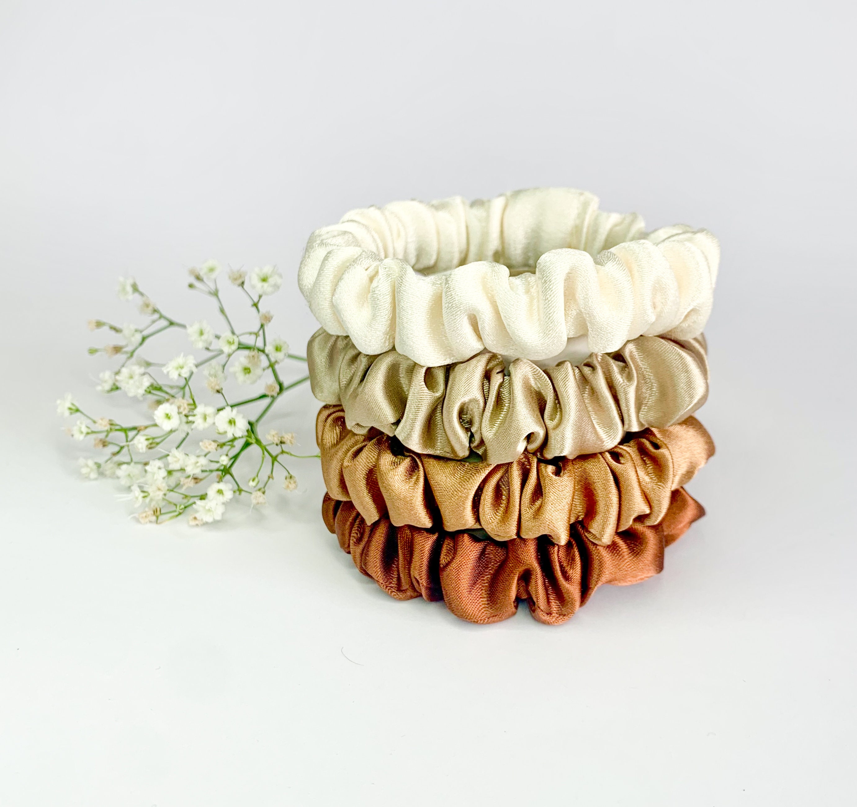 Skinny Scrunchie Silky Satin Scrunchie Scrunchiescrunchies | Etsy