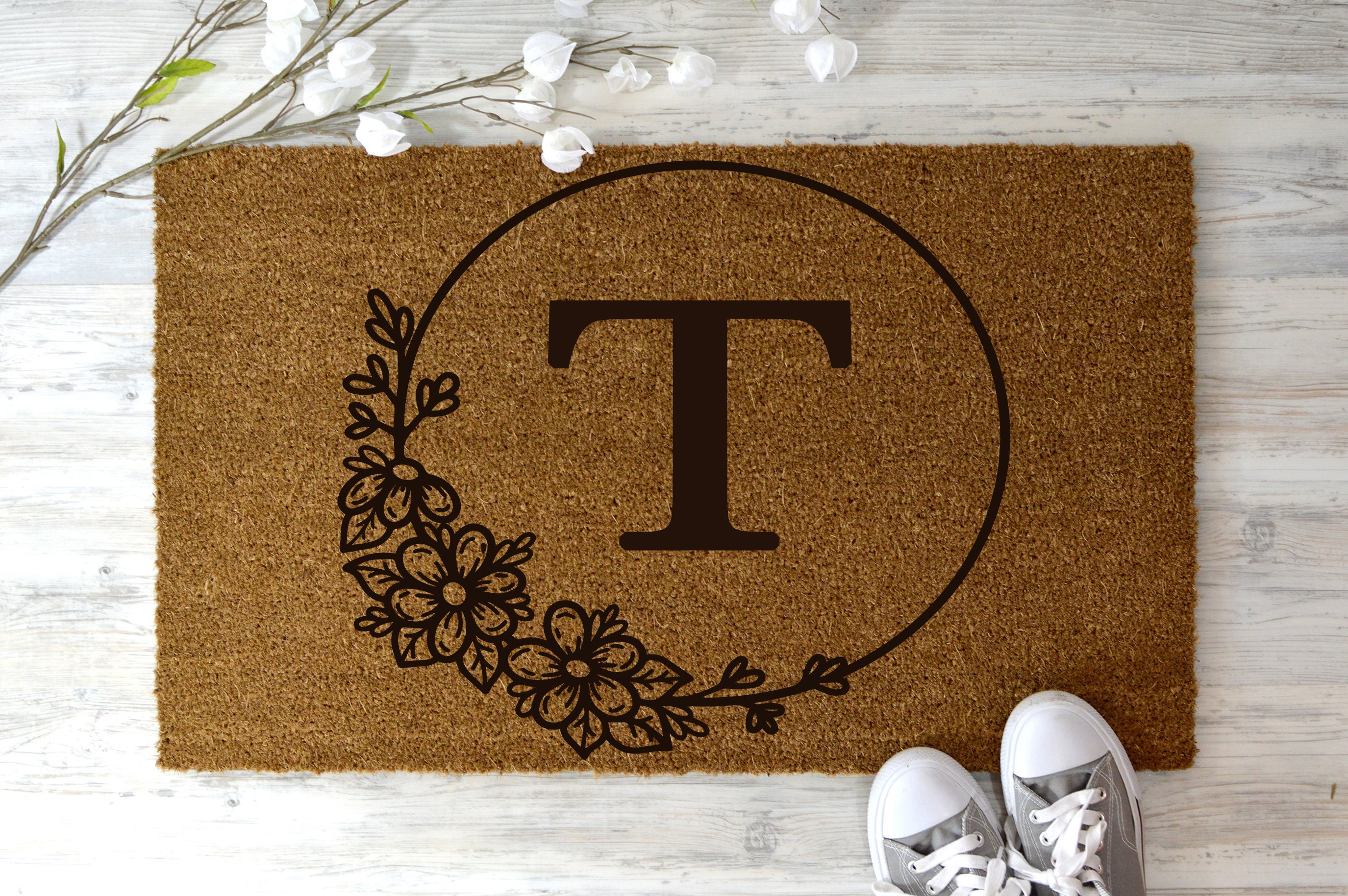 Monogram Doormat Custom Doormat Moving Gift Family Name | Etsy