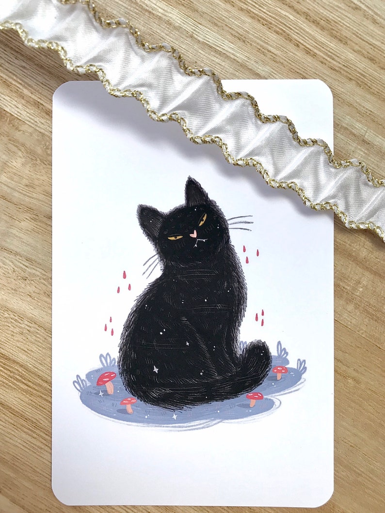 Cursed Catto Art Print - Etsy