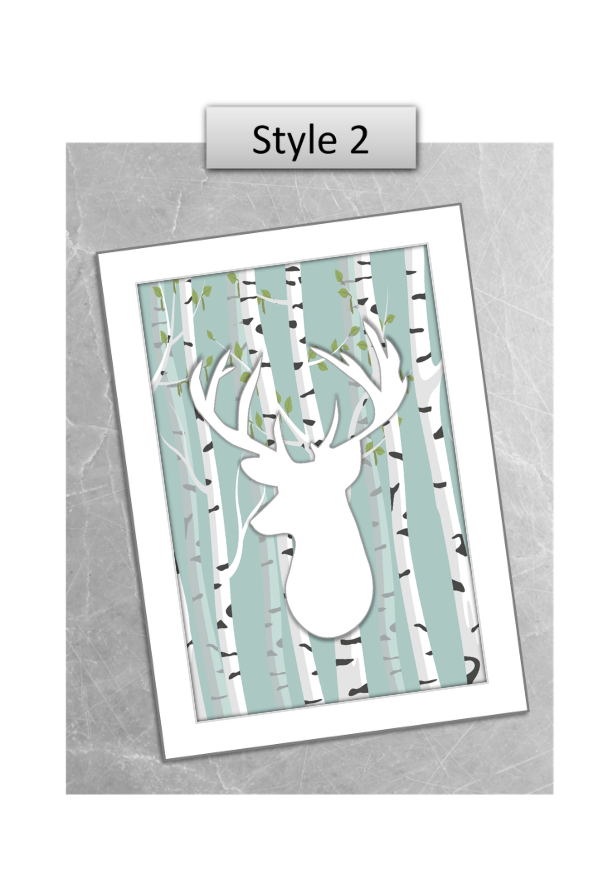 A4 Stag Head Print for Wall Decor - Etsy UK