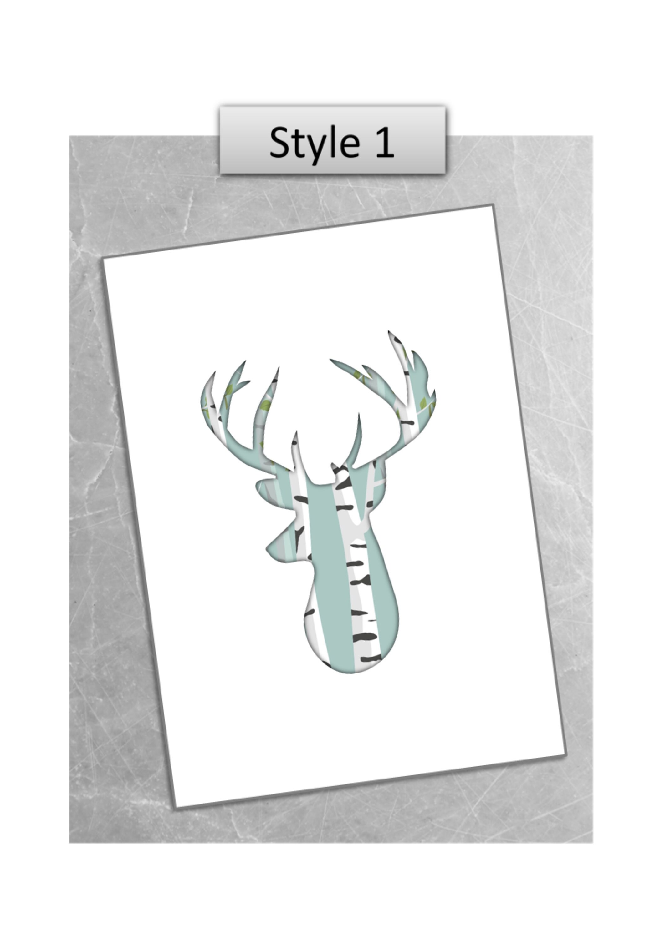 A4 Stag Head Print for Wall Decor - Etsy UK