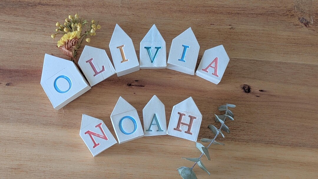Handmade Ceramic Alphabet Letter Tiles • Nursery Name Decor - Etsy