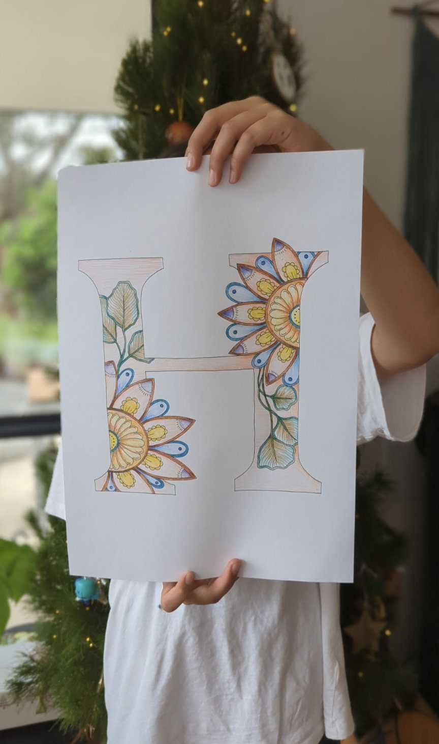 Digital Alphabet Colouring Sheets - Etsy