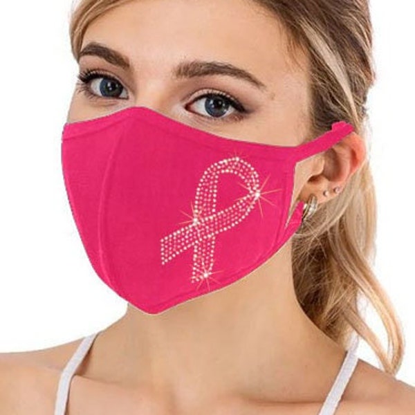 Pink Bling Face Mask - Etsy
