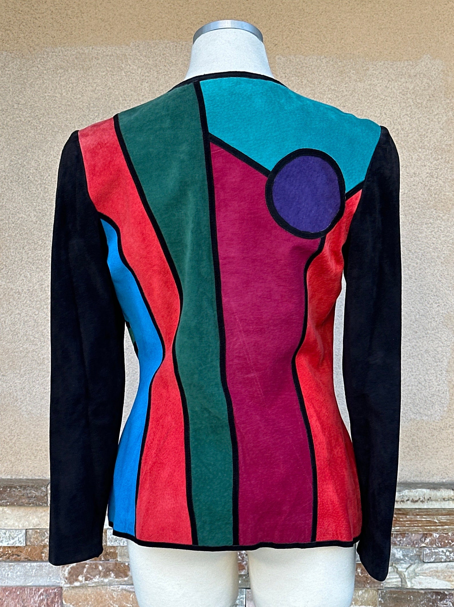 Vintage 1980's 1990's Jacket Coat With an Abstract Art Designed by Pia ...