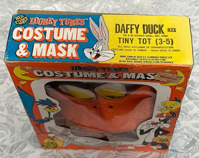 Vintage 1982 Looney Tunes Daffy Duck Costume & Mask in Box by - Etsy