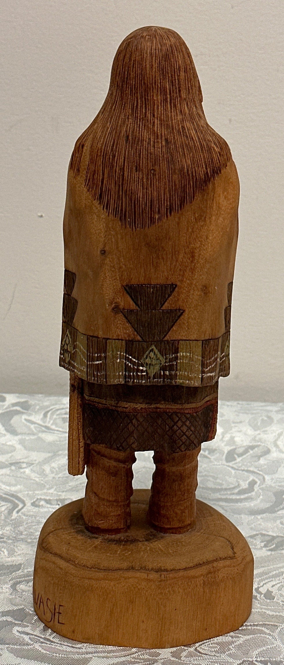 Rare Wally Navasie Hopi Tew Native American Carved Wood Kachina Long ...