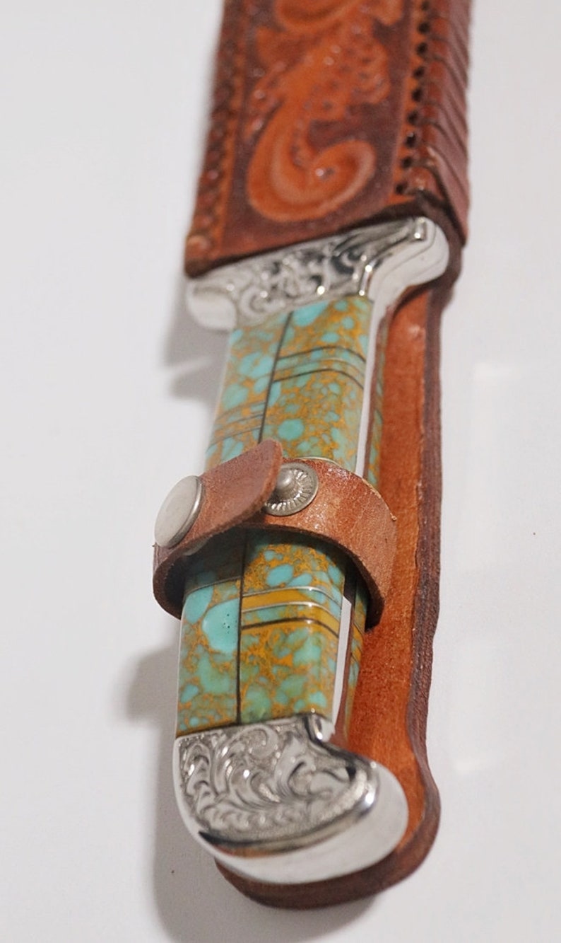 Vintage Native American Indian Detailed Inlaid Knife Only 25 Made 12 ...