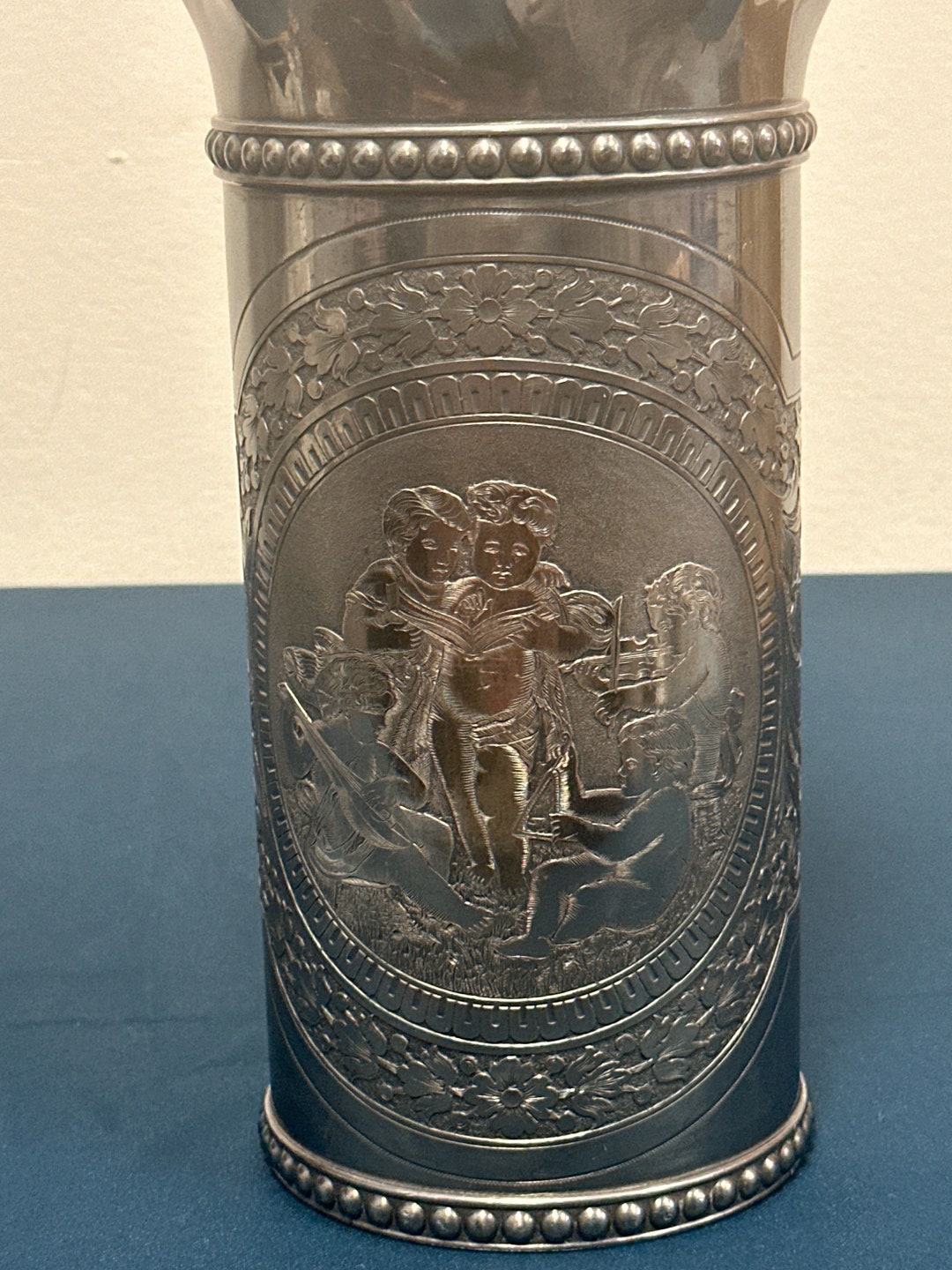 Vintage James Tuft Boston Warranted Quadruple Plate Large Pewter Mug ...