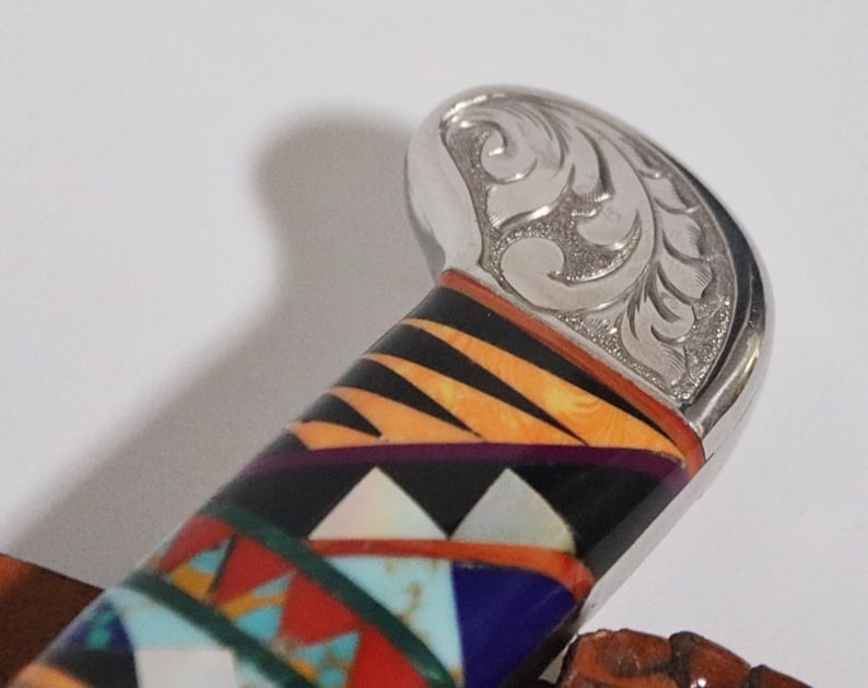 Vintage Native American Indian Inlaid Knife Only 25 Made - Etsy