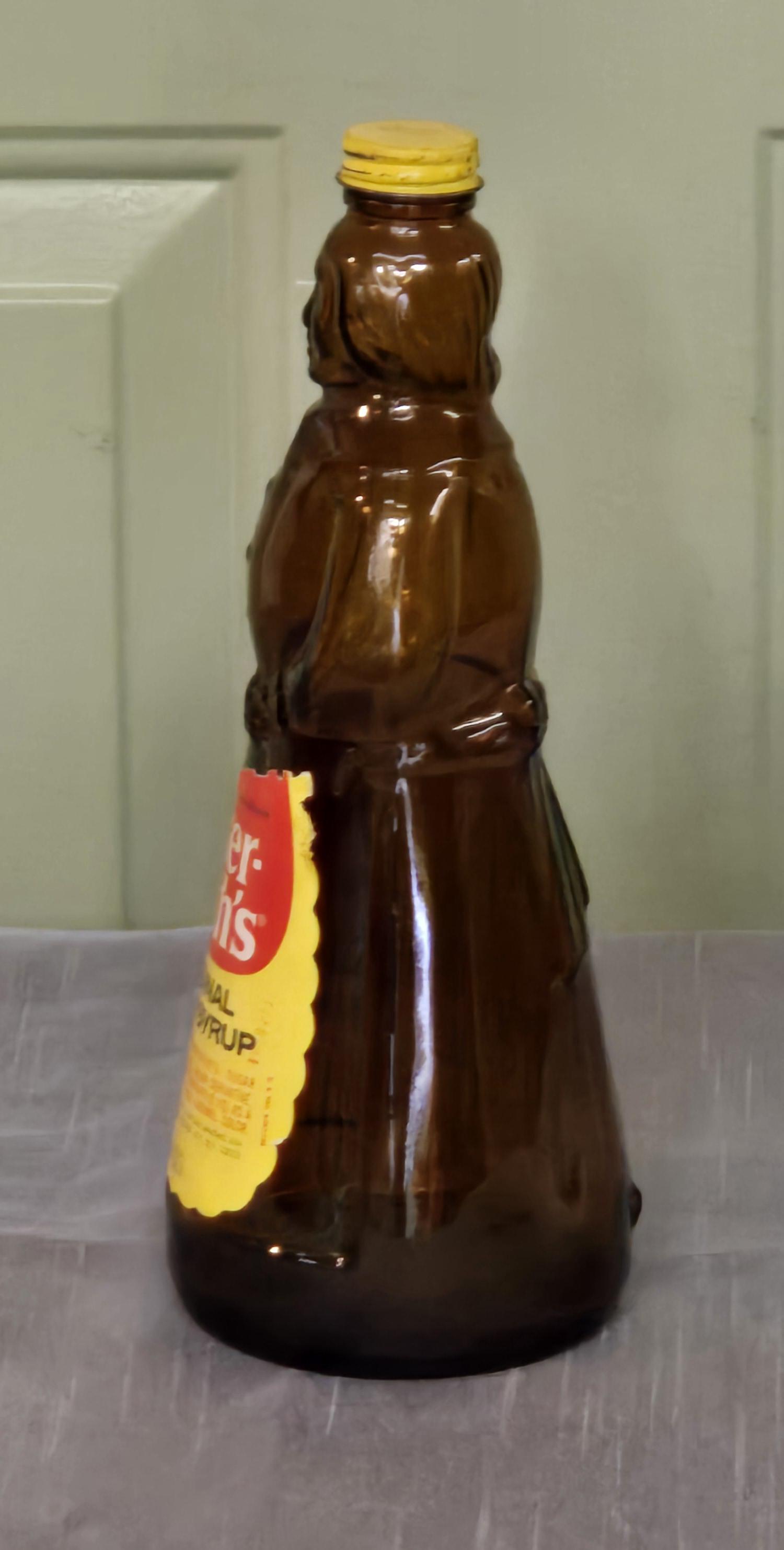 Vintage Mrs. Butterworths Syrup Glass Bottle Metal Lid Original Label ...