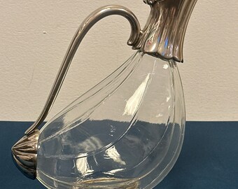 Vintage Duck Decanter by Silea Glass and Silver Plated Duck Shaped ...