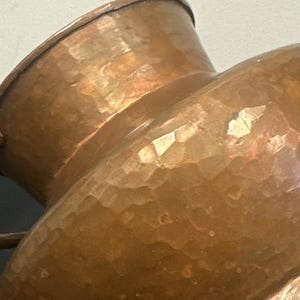 Vintage Hand Tooled Copper Pot With Handle - Etsy