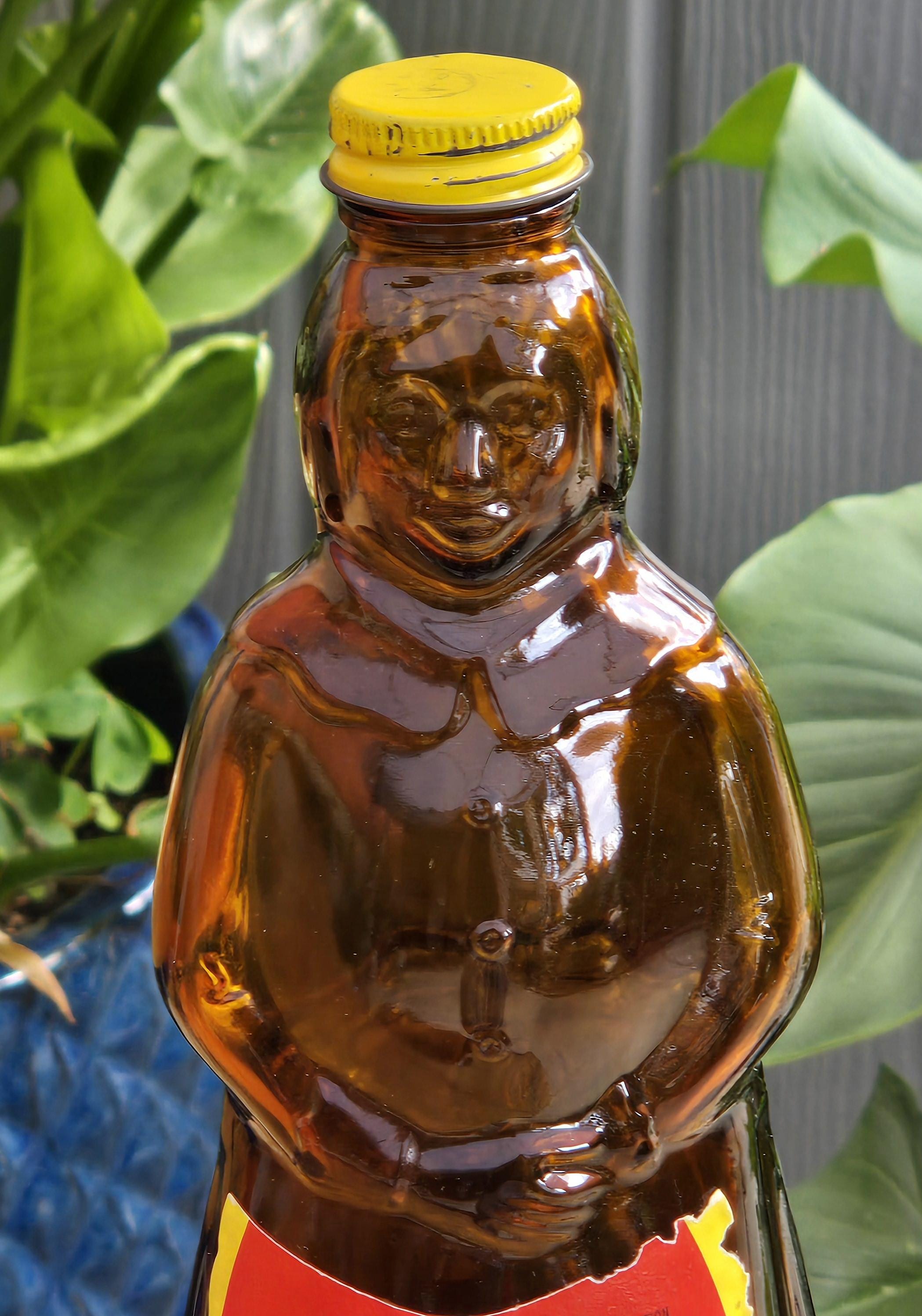 Vintage Mrs. Butterworths Syrup Glass Bottle Metal Lid Original Label ...