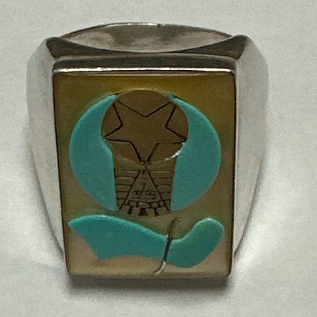 Vintage Zuni Native American Indian Turquoise Ring by Artist Bobby ...