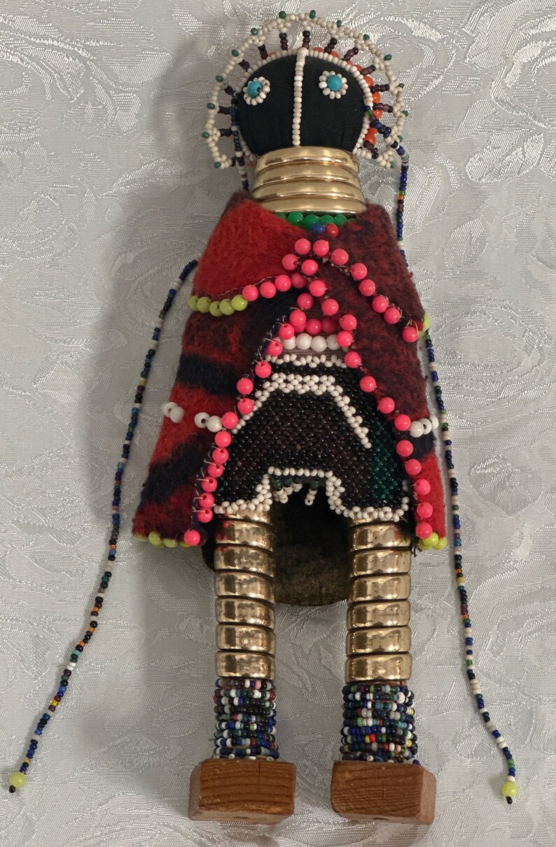 Folk Art 12 Inch Ndebele South African Beaded Tribal Doll - Etsy