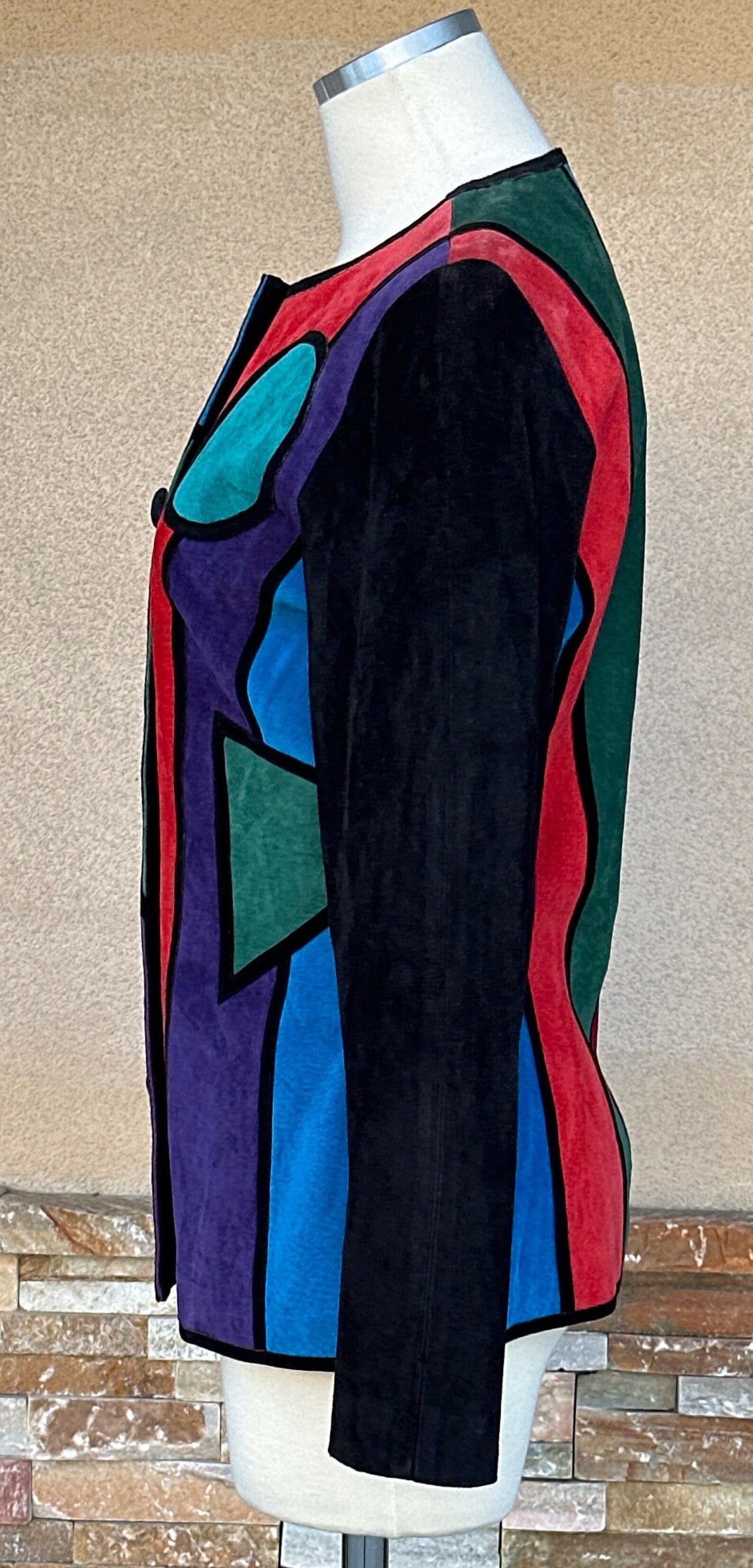 Vintage 1980's 1990's Jacket Coat With an Abstract Art Designed by Pia ...