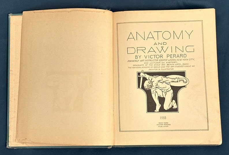 Vintage Art Book Anatomy and Drawing by Victor Perard 1933 - Etsy