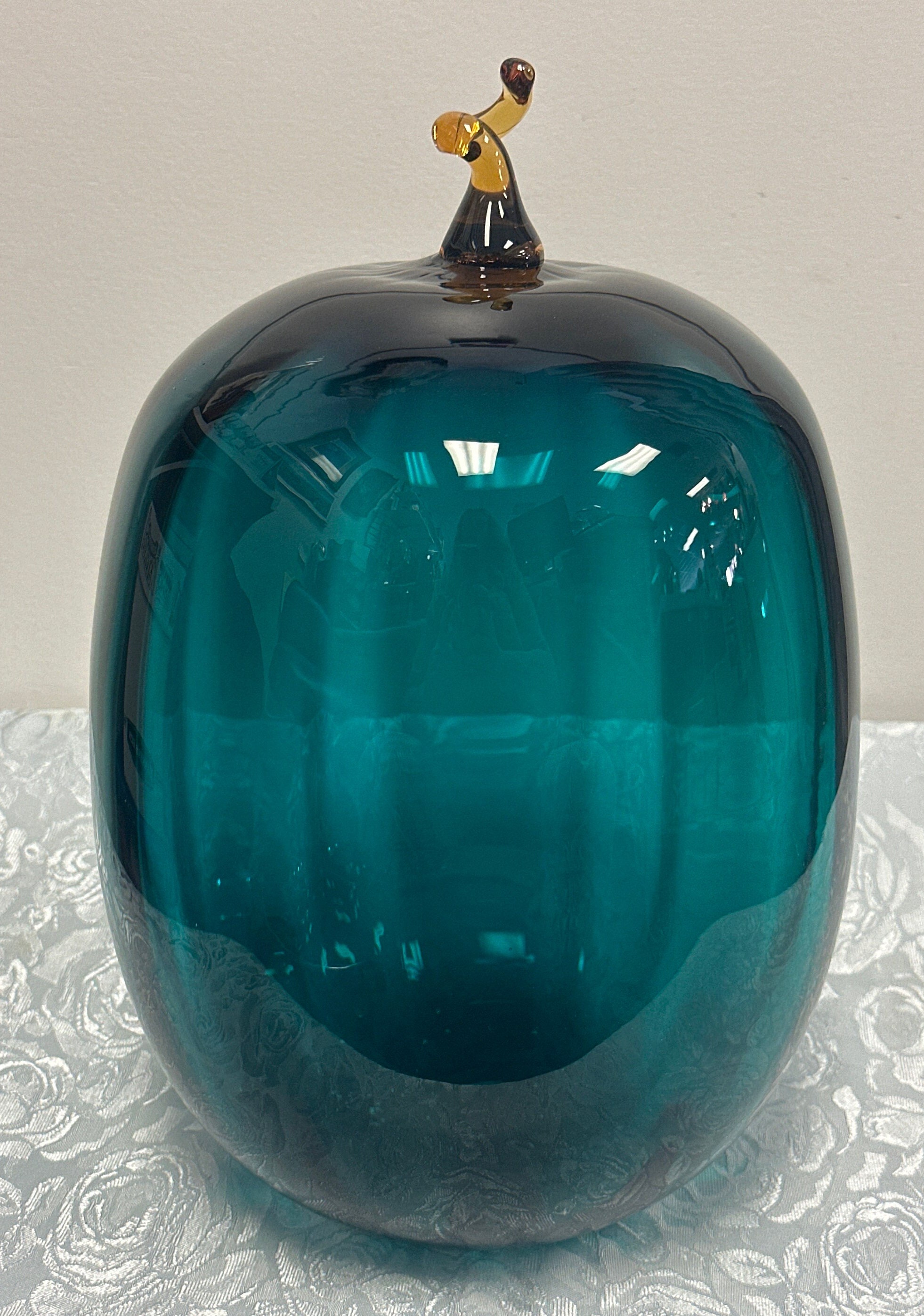 Large Vintage Blenko Handmade Blown Art Glass Sculpture Gourd Vegetable Squash - Etsy