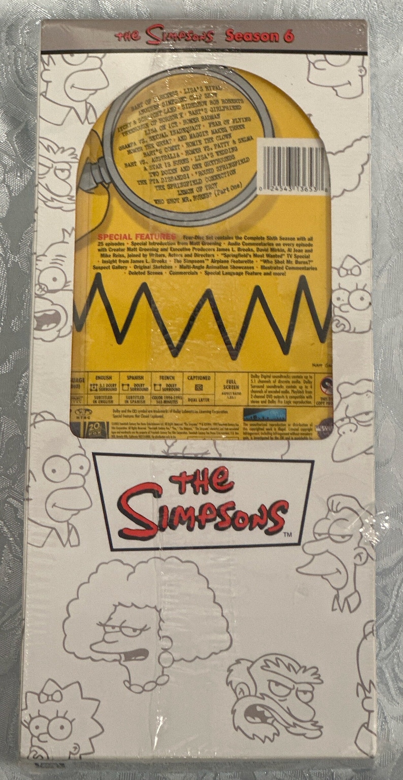 The Simpsons Complete Un Opened in Original Packaging Rare Season 6 DVD ...