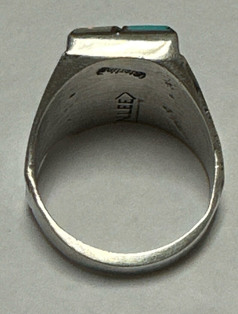 Vintage Zuni Native American Sterling Silver Turquoise and Opal Inlay ...