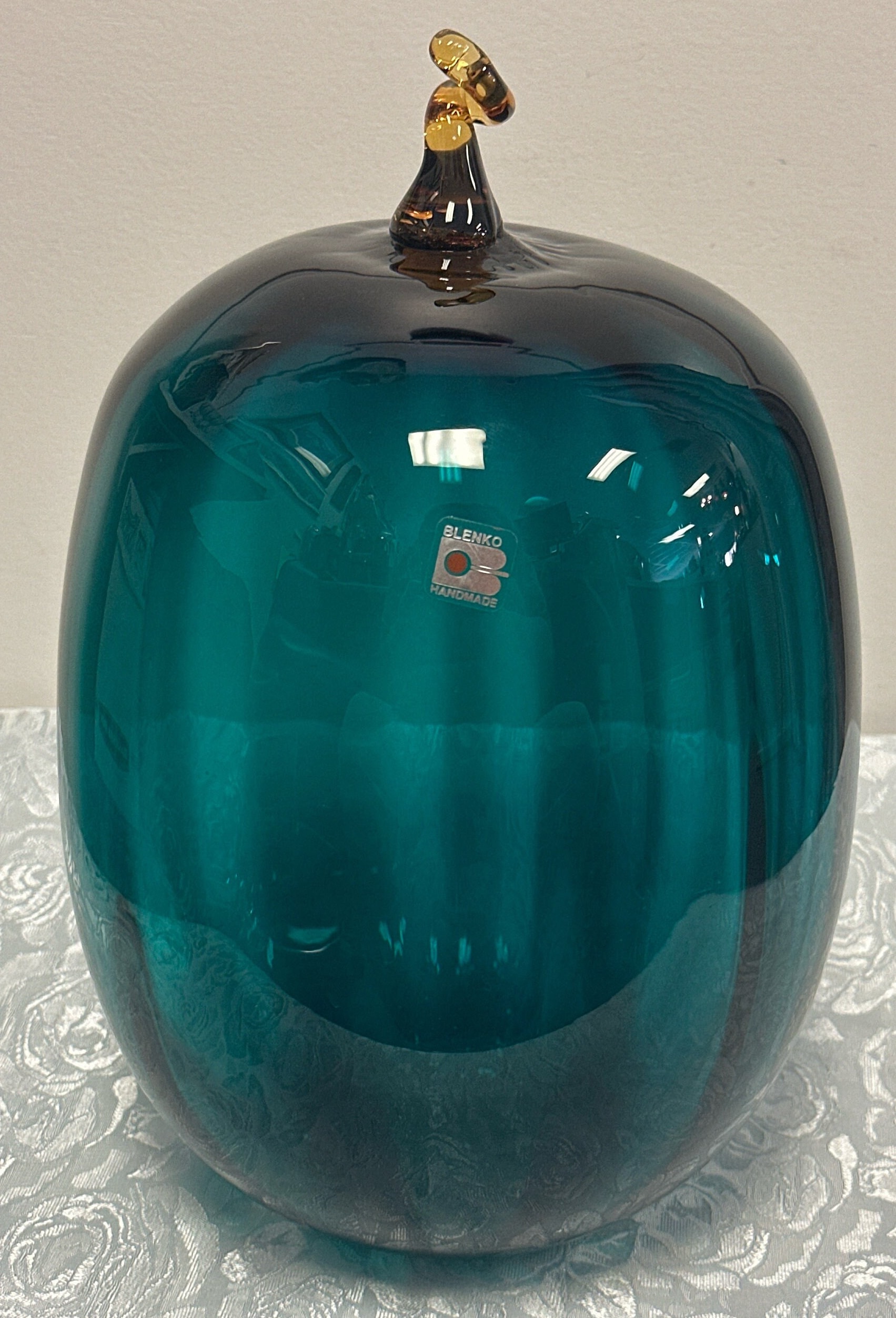 Large Vintage Blenko Handmade Blown Art Glass Sculpture Gourd Vegetable Squash - Etsy