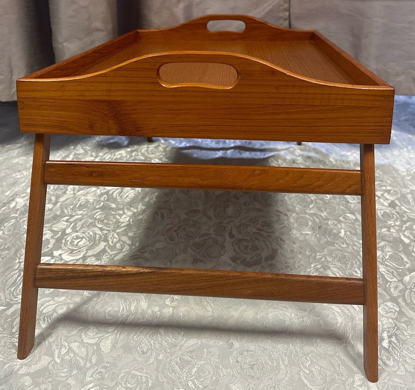 Vintage Genuine Teak Wood Collapsible TV Tray Vintage - Etsy