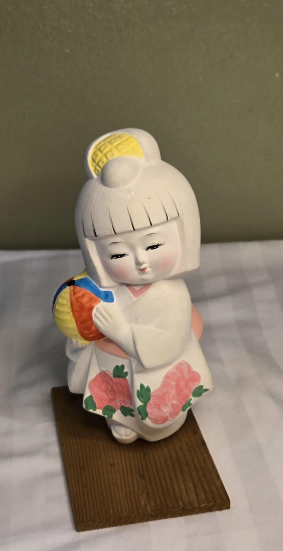 Vintage Japanese Hakata Chalkware Girl Figurine - Etsy