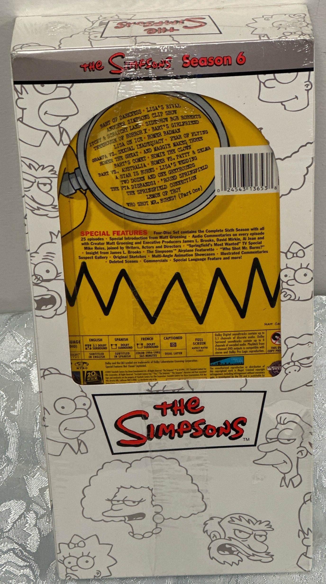 The Simpsons Complete Un Opened in Original Packaging Rare Season 6 DVD ...