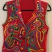 Vintage Michael Simon Cotton Sweater Vest: Vibrant Panama Mola Art - Etsy