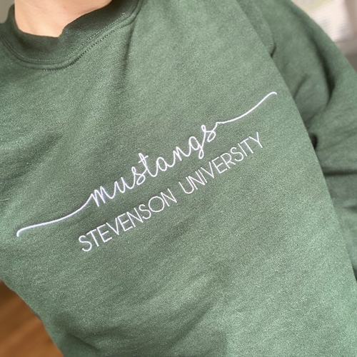 Hand Embroidered Floral College/university Sweatshirt Custom - Etsy