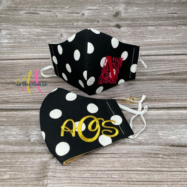 Monogrammed Mask - Etsy