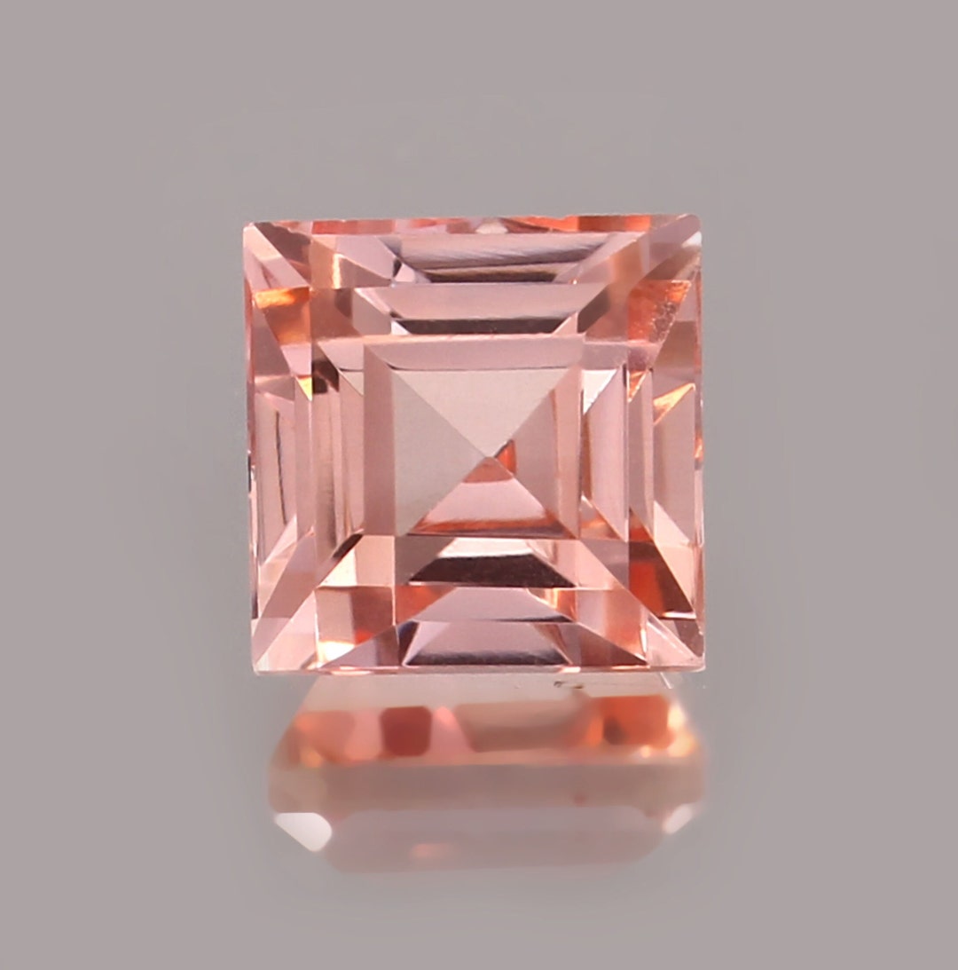 AAA 9 MM Flawless Padparadscha Sapphire Gemstone Cut, Loose Princess ...