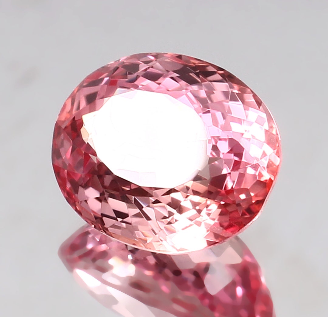 AAA Flawless Peach Padparadscha Sapphire Gemstone Cut, Loose Oval Cut ...