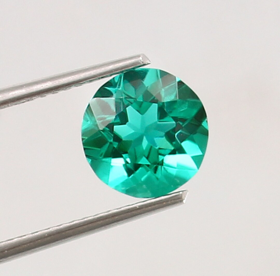 AAA 8 MM Flawless Colombian Emerald Loose Round Gemstone Cut, Green ...